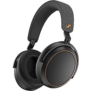 Sennheiser Consumer Audio Momentum 4 Wireless Headphones - Bluetooth Headset for Crystal-Clear Calls with Adaptive Noise Cancellation, 60h Battery Life, Lightweight Folding Design (Black/Copper)