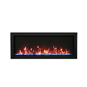 Amantii Panorama Indoor/Outdoor Extra Slim Built In Electric Fireplace (BI-60-XTRASLIM), 60-Inch