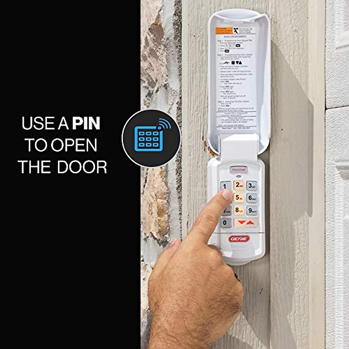 Genie Authentic Intellicode GK-R garage door opener wireless keyless keypad - works with all Genie Intellicode garage door openers, Off-White