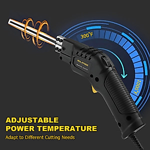 Hot Knife Foam Cutter with 10ft Long Cable, 150W Electric Styrofoam Cutter Tool Kit with 2 Blades for Cutting EPP, EPS, XPS, EVA, EPE, PU, KT Board, Sponge, Nylon