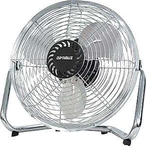 Optimus Industrial Grade 3-Speed High-Velocity Fan, 18 Inches, Chrome, F-4182