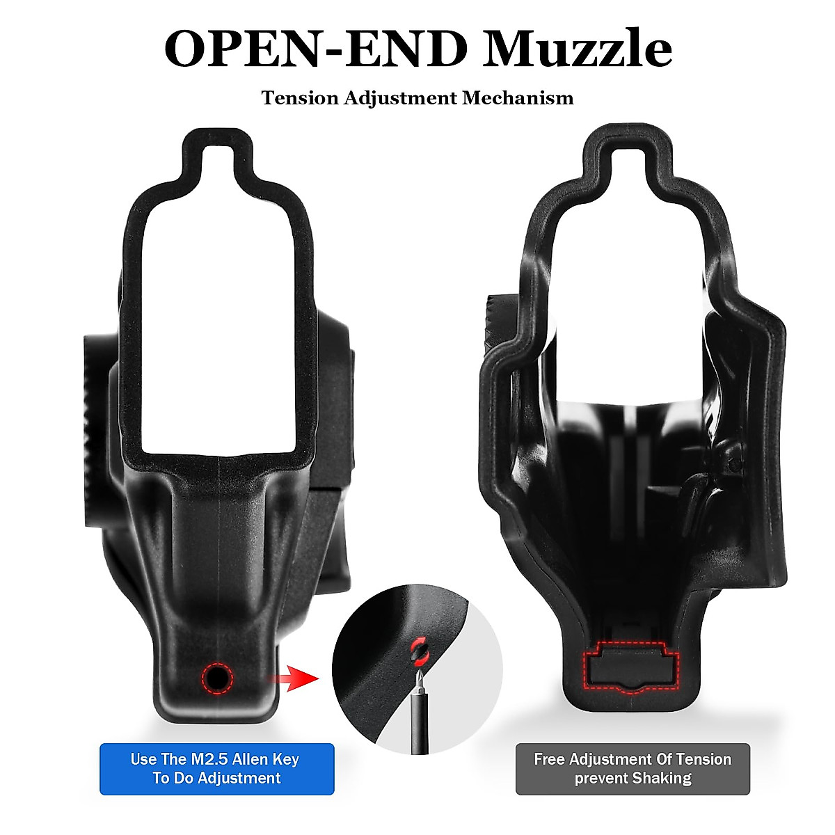 Ruger Max 9 Holster, OWB Holster for Ruger Max-9 9mm Luger - Adjustable Tension & Cant | Index Finger Released | Autolock | Outside Waistband Carry | Matte Finish - Right Handed