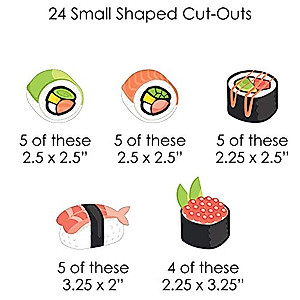 Big Dot of Happiness Let’s Roll - Sushi - Japanese Party DIY Decorations - Clothespin Garland Banner - 44 Pieces