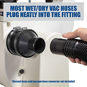 4 inch to 2-1/2 inch Reducer with 4 inch Flexible Cuff Rubber Coupler Fitting and Stainless Steel Hose Clamps for Dust Collection on Machinery and Workshop Vacuums