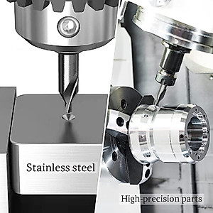 Bettomshin 5 Pcs Center Drill Bits Set, 27mm Straight Handle High-Speed Steel Drills, 3/8inch HSS-6542 Silver Countersinks Drills Set