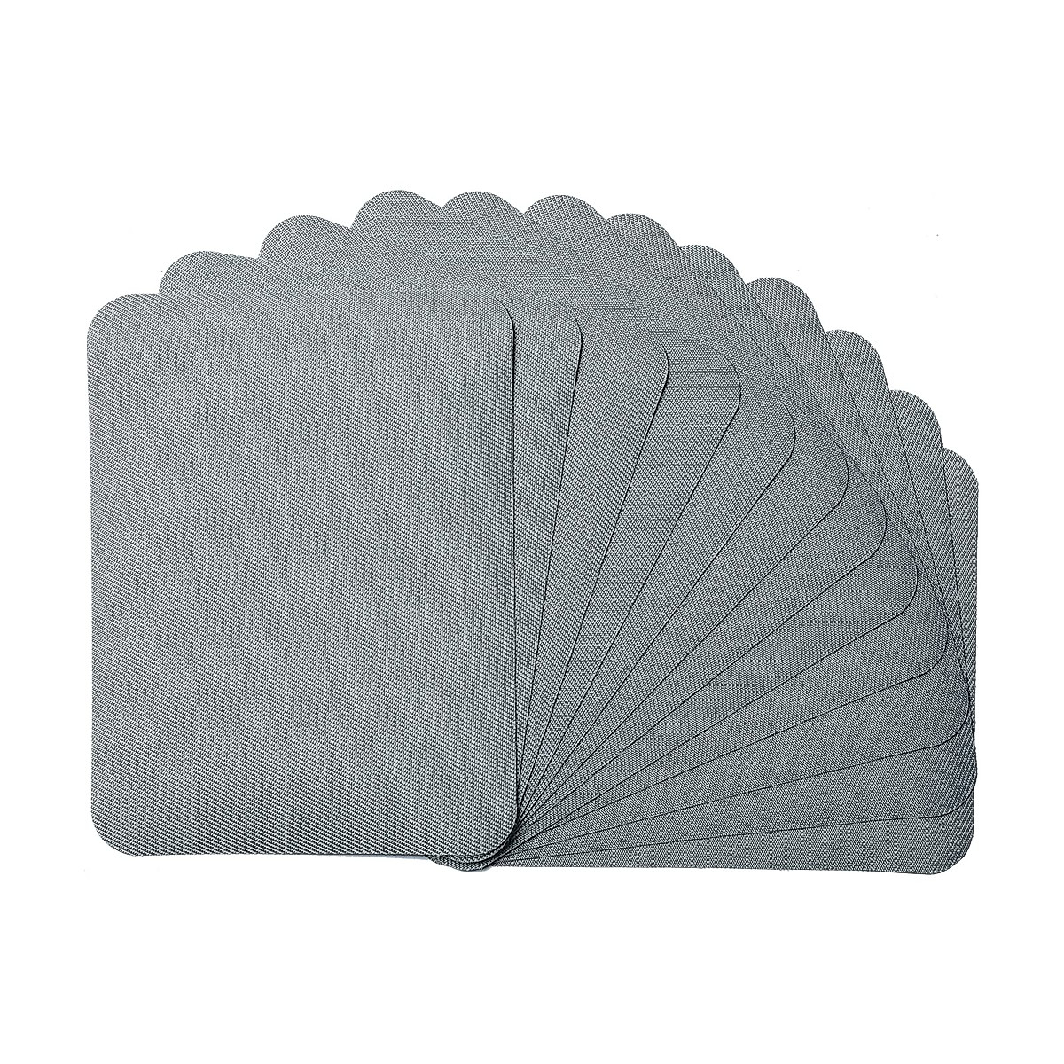 Premium Quality Fabric Iron-on Patches Inside & Outside Repair Decorating Kit 12 Pieces Size 4.8" by 3.7" (9.5 cm x 12.4 cm) (RF-101-26 Light Grey)