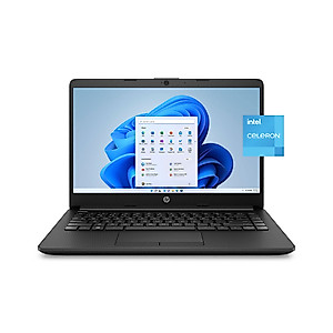 HP Stream Laptop, 14" HD Display, Intel Celeron N4120 Processor, 16GB Memory, 320GB Storage (64GB eMMC + 256GB Micro SD), Webcam, HDMI, Wi-Fi, USB-C, Windows 11 Home, Jet Black, JVQ MP