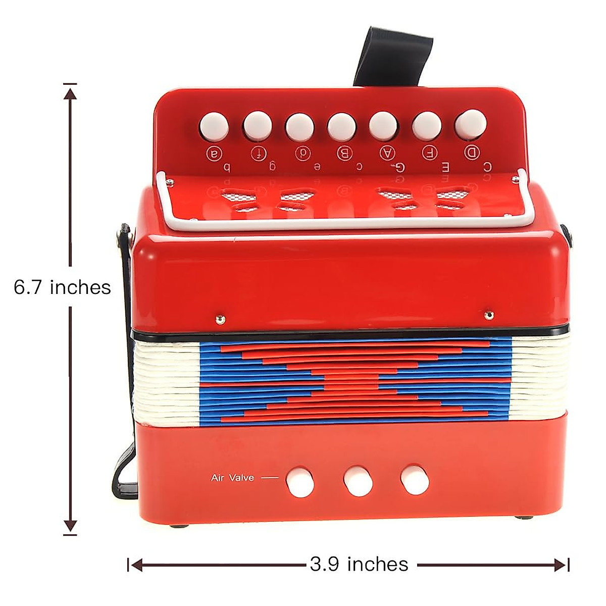 Kids Accordion Musical Instrument For Children, Beginner Friendly, Lightweight Easy to Learn Music, Kids Learning Instrument 10 Keys Control