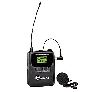 AVTronics Professional Wireless Microphone System, 200 Channel UHF 3 Handheld and 1 Belt Pack and Lavalier, Mic System for Speech, Singing, Events, Church, Karaoke, DJ, Party, and classrooms. Black