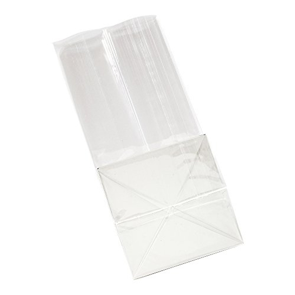 Flat Bottom Heat Seal Sandwich Bags, Heat Sealable Food Bags - Gusset Bag with Paper Insert - Clear - 4 x 4 x 9 Inch - 100ct Box - Bag Tek - Restaurantware