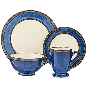 Pfaltzgraff Everyday Catalina Cobalt 16-Piece Dinnerware Set, Service for 4