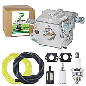 POSEAGLE 640347A Carburetor Replaces Tecumseh 640347A, 640347 for Tecumseh TC200, TC300, TM049XA 2 Cycle Vertical Engine of Strikemaster Jiffy Ice Auger