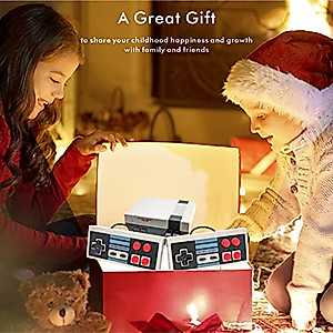 Retro Game Console Classic Mini Video Retro Game System Built-in 777 Games and 2 Controllers, 8-Bit Video Game System AV Output Plug & Play for Adults and Kids Birthday Gifts.
