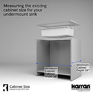Karran QU-812 Undermount 32.5 in. Large Single Bowl Quartz Kitchen Sink Kit in White