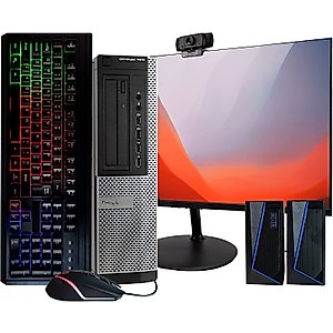 Dell Optiplex 7010 Business Desktop PC - Intel i5, 16GB Ram, 2TB HDD, Windows 10 Pro 64bit, New 24 Monitor, RGB Productivity Bundle (Renewed)