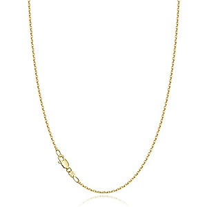 Jewlpire 18K Over Gold Chain Necklace for Women Girls, 1.2mm Cable Chain Gold Chain Thin & Dainty & Sturdy Women's Chain Necklaces 24inch