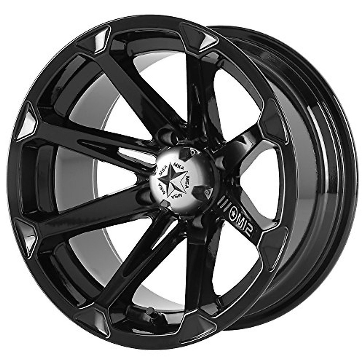 MSA Offroad Wheels M12 DIESEL Gloss Black Wheel with Aluminum (20 x 7. inches /4 x 137 mm, 10 mm Offset)