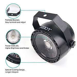 Black Lights,KOOT LED Par Stage Lighting with Glow,7 DMX Control Remote Control DJ Wash Light for Halloween Wedding Party Bar Club Disco Dance