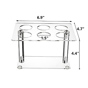 YOUEON 2 Pack Acrylic Ice Cream Cone Holder with 6 Holes, Clear Waffle Cone Holder, Sushi Hand Roll Stand, Cone Holder Stand for Wedding, Birthday, Christmas, Thanksgiving, Restaurant, Party or Buffet