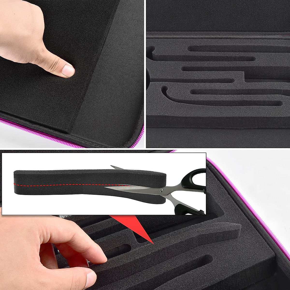 ANKHOH Case for NuDerma Skin Therapy Wand, Portable High Frequency Facial Skin Care Tools Storage Holder Box for Pure Daily Care/for Signstek/for RejuGlow/for Lift Care/for NewWay, Bag Only-Purple