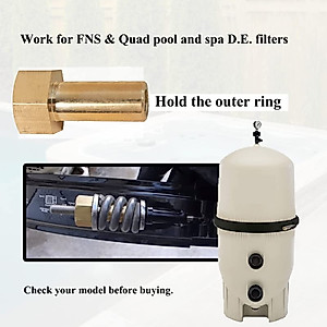 Zeiboat 194997 Machined Nut for Pool&Spa Filters, Sleeve Nut Replacement on Filter Housing, Brass