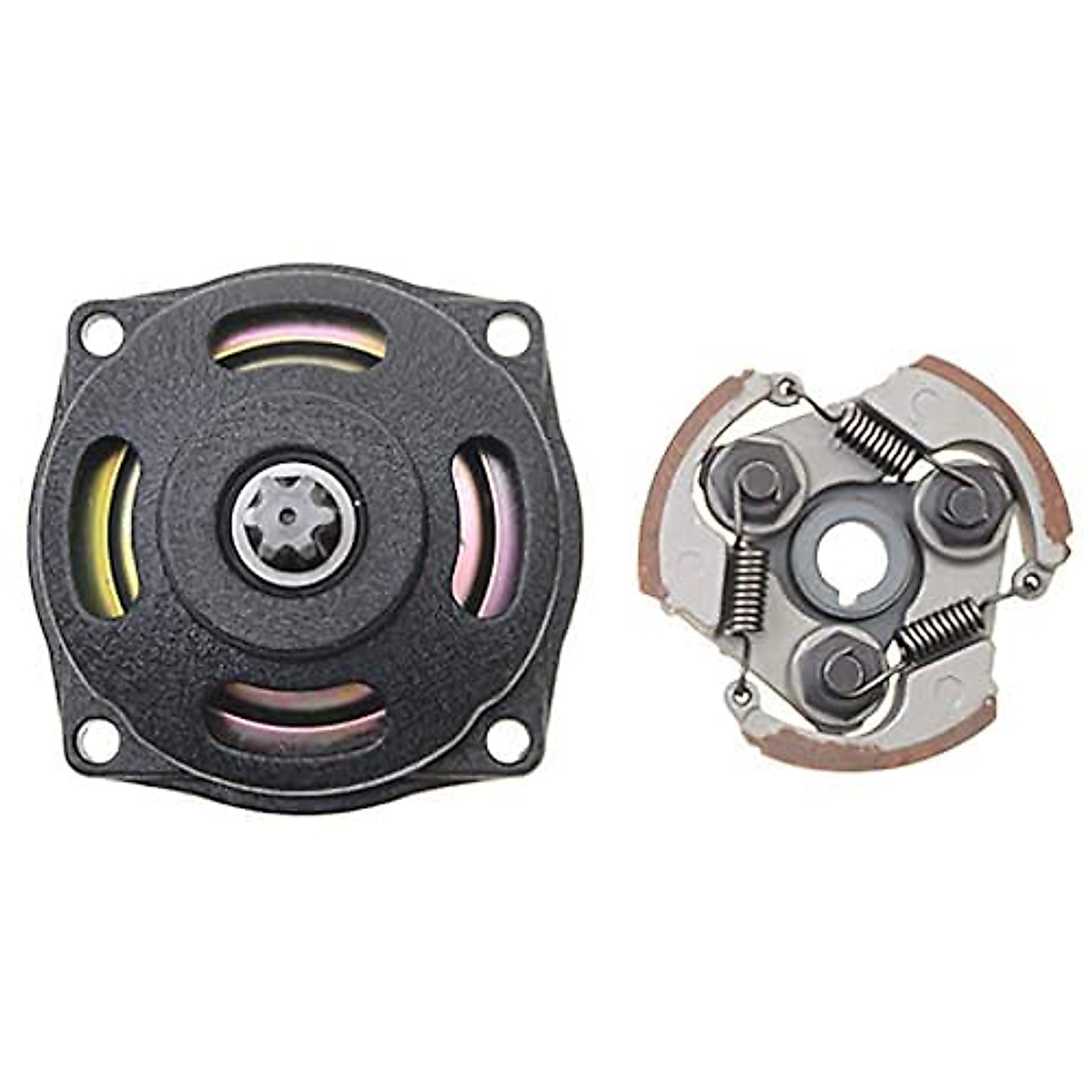 GOOFIT Small 25H 6 Tooth Drum Gear Box Drum Clutch Pad kit with Groove for 2 Stroke 47cc 49cc Engine Mini Dirt Kids Pocket Bike Dirt Bike ATV