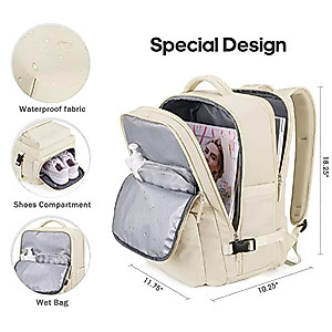 Large Travel Laptop Backpack, Expandable 45L Carry On Backpack Water Resistant Airline Approved Business Work Computer Bag Gifts for Men & Women Fits 17 Inch Notebook