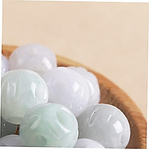 KJHBV 5pcs Glassine Colorful Beads Circle Beads Glass Spacer Bead Crystal String Beads Gemstone Beads Beading Jewelry Set Craft Beads Kit Jewelery Making Beads Pendant Scattered Beads