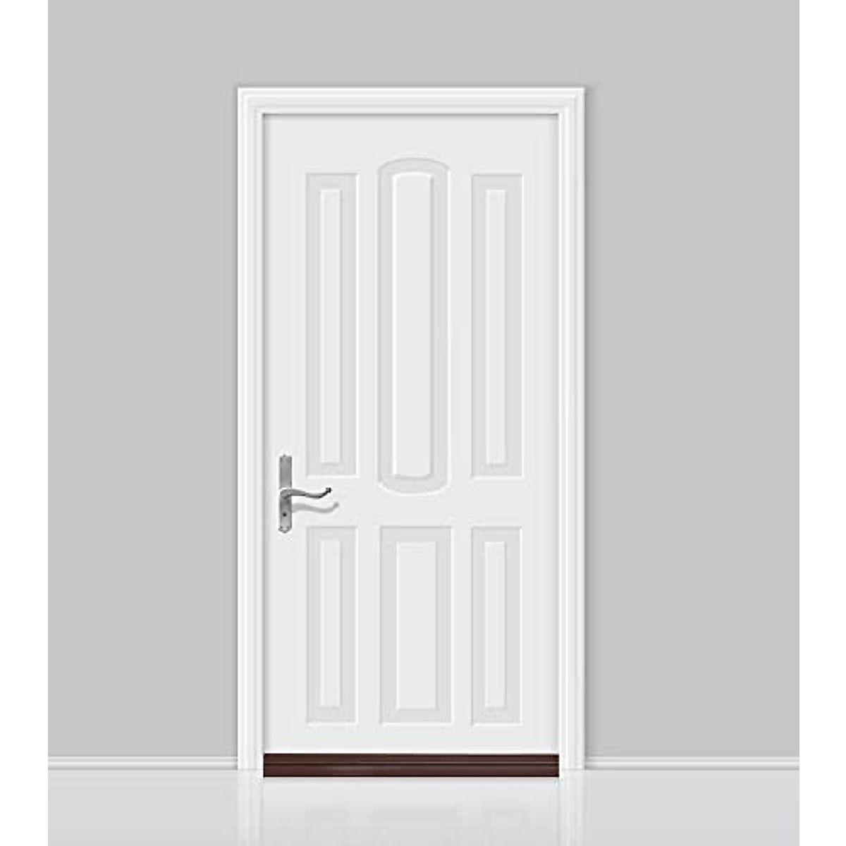 Self Adhesive Door Draft Stopper, Strong Door Sweep for Exterior & Interior Doors, Door Bottom Seal Strip for Reduction Soundproof, Brown