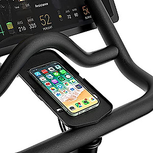 COOLWUFAN Phone Holder for Peloton Bike & Bike Handlebar Stable Anti-Slippery Phone Mount Tray Compatible with Peloton Bike, Bike+ Plus, Spin Bike, Accessories for Peloton (Easy Installation)