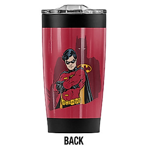 Logovision Batman Robin Wingman Stainless Steel Tumbler 20 oz Coffee Travel Mug/Cup, Vacuum Insulated & Double Wall with Leakproof Sliding Lid | Great for Hot Drinks and Cold Beverages