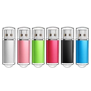 4GB USB 2.0 Stick 6 Pack, MONGERY Bulk USB Memory Flash Drive USB 2.0 Stick 4 GB Thumb Drive USB Drive with LED Indicator for Data Storage Jump Drive (4GB 6Pack Mixcolor)