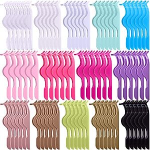 BQTQ 84 Pieces Eyelash Applicator Tool Plastic Eyelash Tweezers False Eyelashes Extension Tweezers Fish Tail Clip for Lashes Application and Removal, 14 Colors