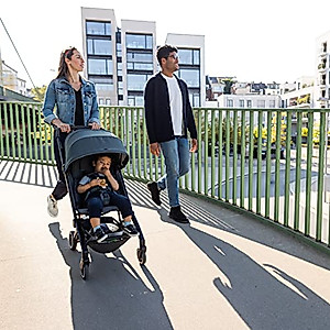 Joolz AER Premium Stroller for Babies from 6 Months up to 50 lbs, Compact & Comfortable, Lightweight, One-Handed Quick Fold, XXL Sun Hood, Raincover & Travelbag Included - Mighty Green