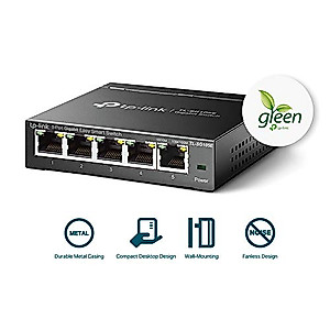 TP-Link 5 Port Gigabit Switch | Easy Smart Managed | Plug & Play | Limited Lifetime Protection | Desktop/Wall-Mount | Shielded Ports | Support QoS, Vlan, IGMP and Link Aggregation (TL-SG105E)