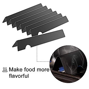 Outspark 66033 Grill Flavorizer Bars for Weber Genesis II E-410/LX E-440 S-440 Series Gas Grills,Replacement Parts for Weber Genesis II 400 Series,66796 66030 Flavor Bars(7 Pack Porcelain Enameled)