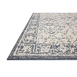 Loloi Magnolia Home by Joanna Gaines x Gigi Ivory/Blue 9'-2" x 13' Area Rug