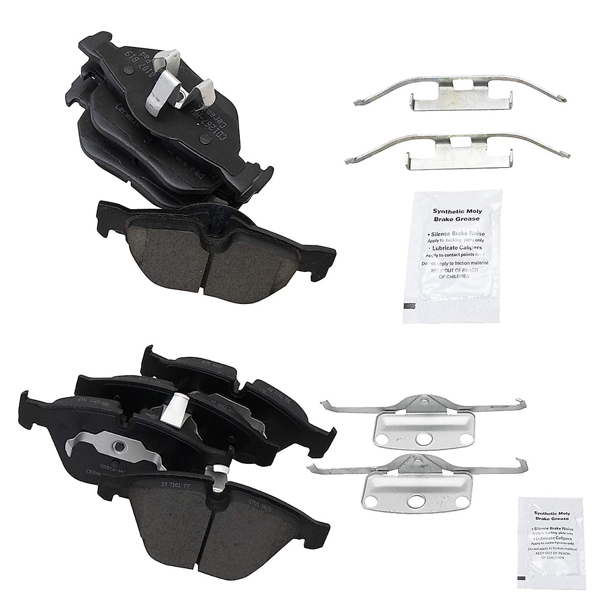 TRQ Front & Rear Premium Posi Ceramic Disc Brake Pads for BMW 328i 328xi X1 New