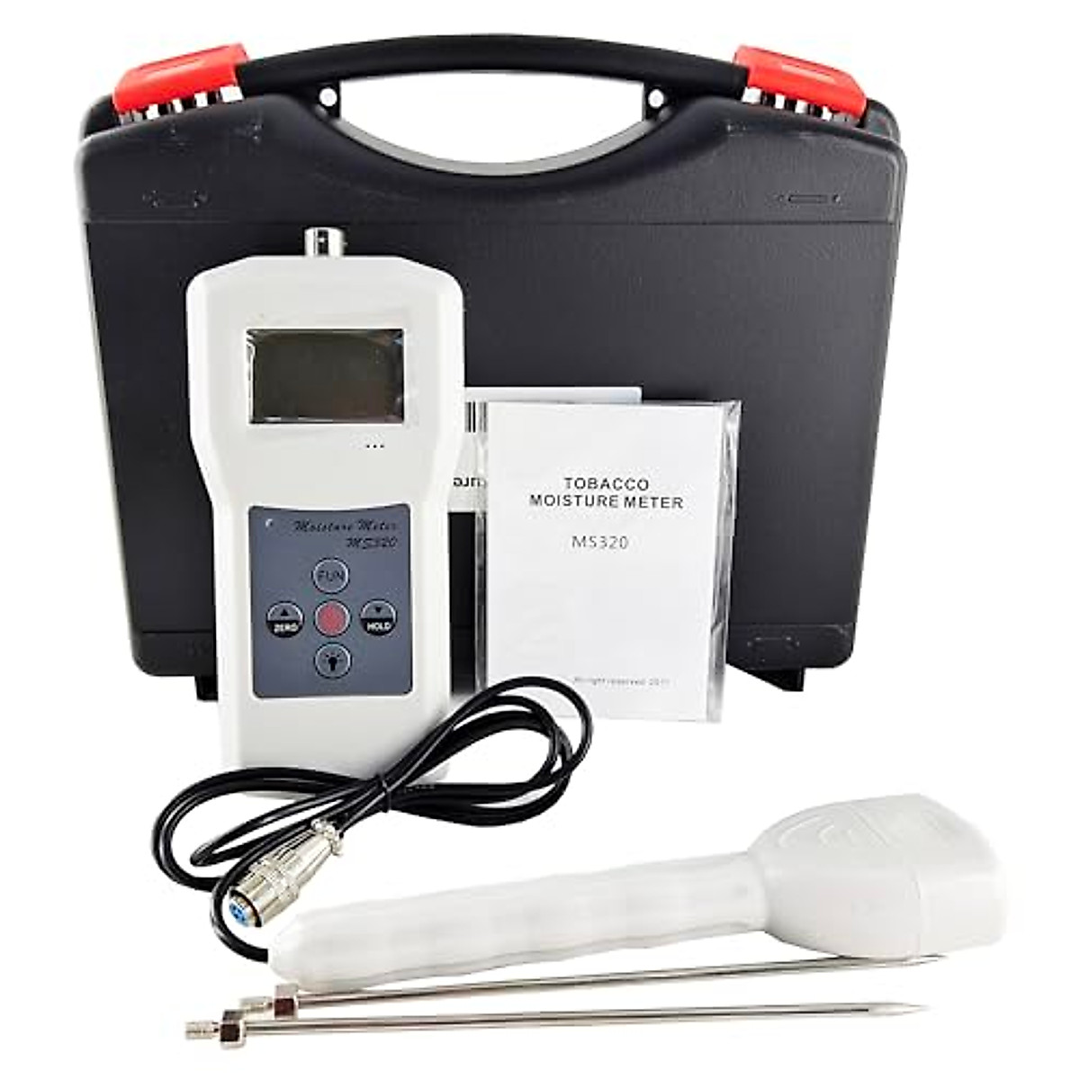 Digital Tobacco Moisture Meter Analyzer Tobacco Leaf Moisture Tester MS320 Measuring Range 8% to 40% with Separated Probe
