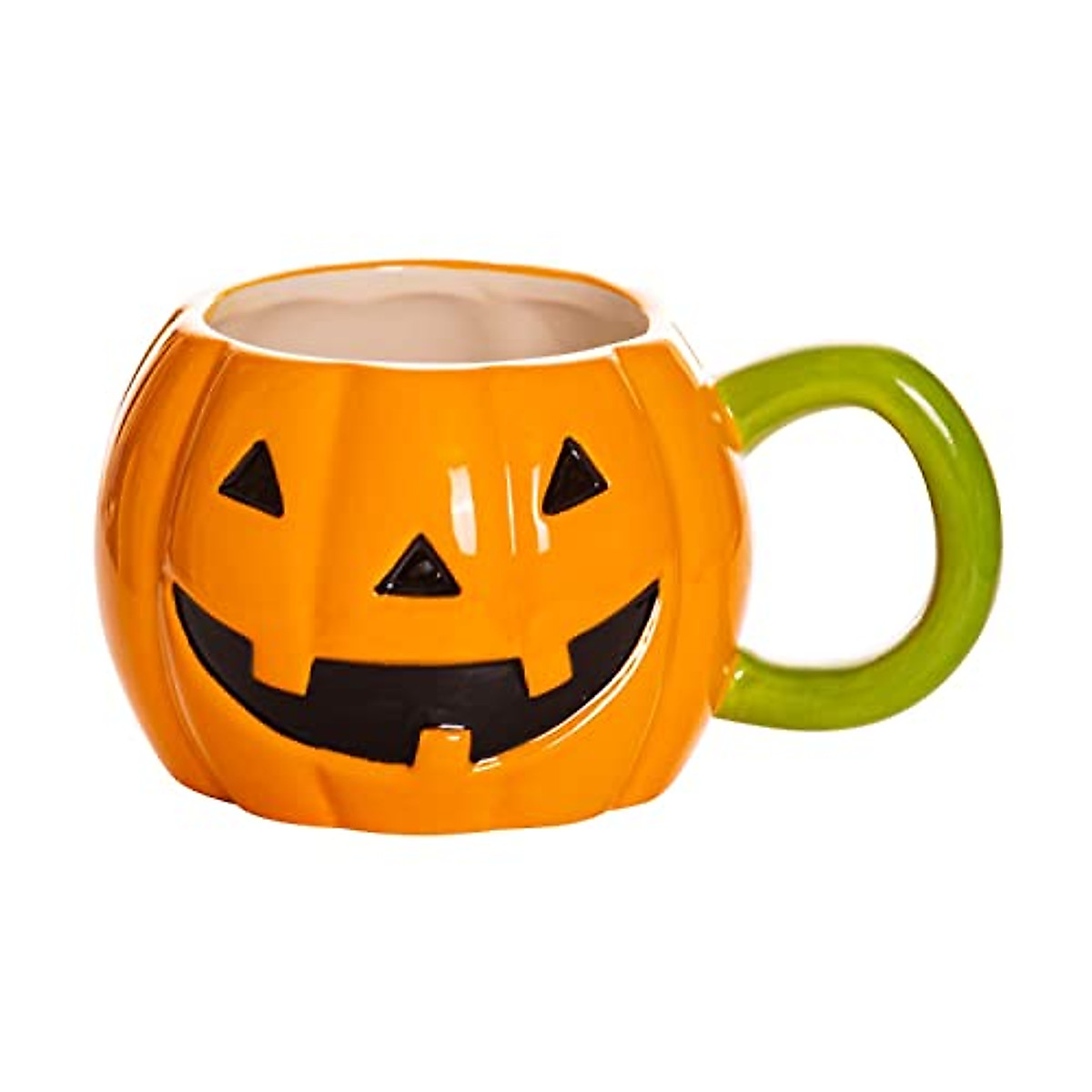 Jack-O-Lantern Trick Or Treat Pumpkin Ceramic Coffee Mugs – 2 Pack – 15oz Halloween Mug