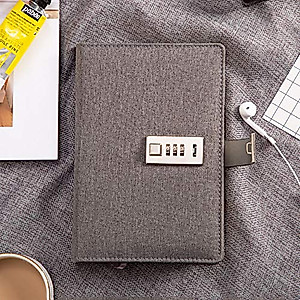 CAGIE Lock Journal Combination Locking Diary Vintage Lock Planner Agenda Personal Diary