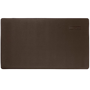 Home Dynamix Cozy Living Grateful Floral Runner Anti-Fatigue Kitchen Mat, Non-Slip Floor Mat, Padded Standing Desk Mat, Grey/Cream, 17.5"x30"