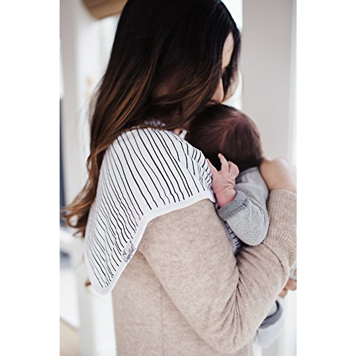 Copper Pearl Baby Burp Cloth Large 21''x10'' Size Premium Absorbent Triple Layer 3 Pack Gift Set “Alta