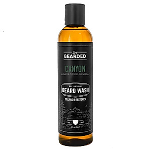 Live Bearded Beard Wash, 8 fl oz - Water-Based Face Cleanser with All-Natural Ingredients for a Gentle, Deep Clean - Made in the USA | Canyon Scent - Juniper, Cypress, Fir Needle