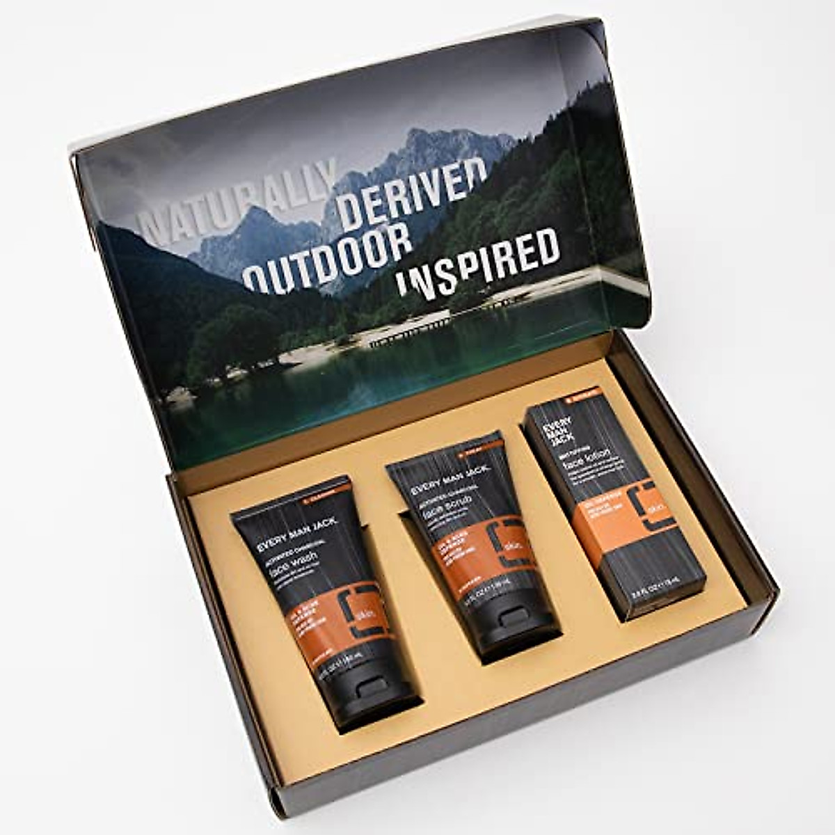 Every Man Jack Oil and Acne Defense Skin Care Set -Three Full-Size, Fragrance Free Skin Care Essentials For a Complete Routine - Activated Charcoal Face Wash, Activated Charcoal Face Scrub, and Mattifying Face Lotion