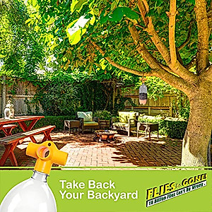 Flies Be Gone Monster Soda Bottle Fly Trap 6 Pack – Reusable Screw Tops for 2 Liter Bottles, KM34 Non-Toxic, No Poison, No Pesticide Bait - Suspension Straps - for Outdoor Use