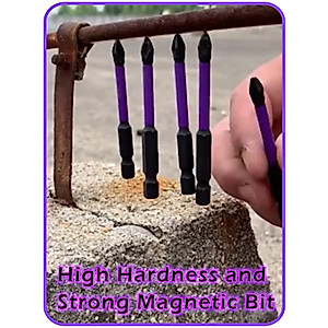 Magnetic Screwdriver Bits - D1 Anti-Slip And Shock-Proof Bits With Phillips Screwdriver Bits - Long Phillips Head Drill Bit - Upgraded High Hardness and Strong Magnetic Bit