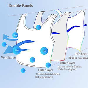 GCTBL Half Chest Binder for Transgender FTM Pullover Slim Fit Summer Tank Top (B, M)