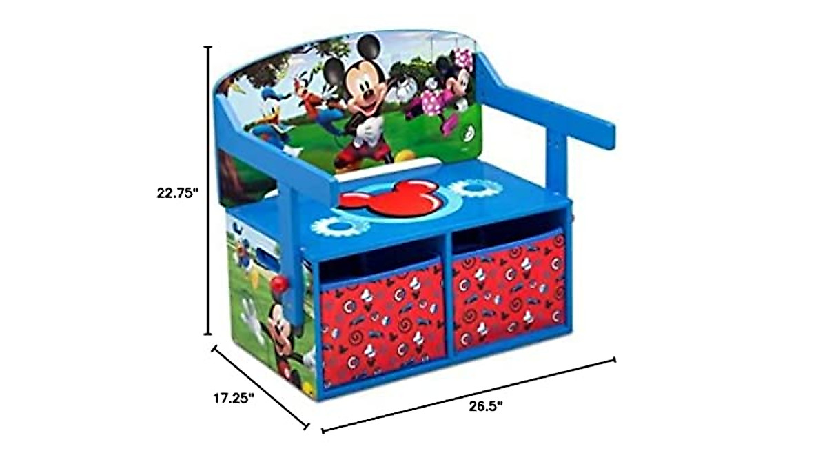 Disney Mickey Mouse Kids Convertible Bench | Safe & Versatile Furniture