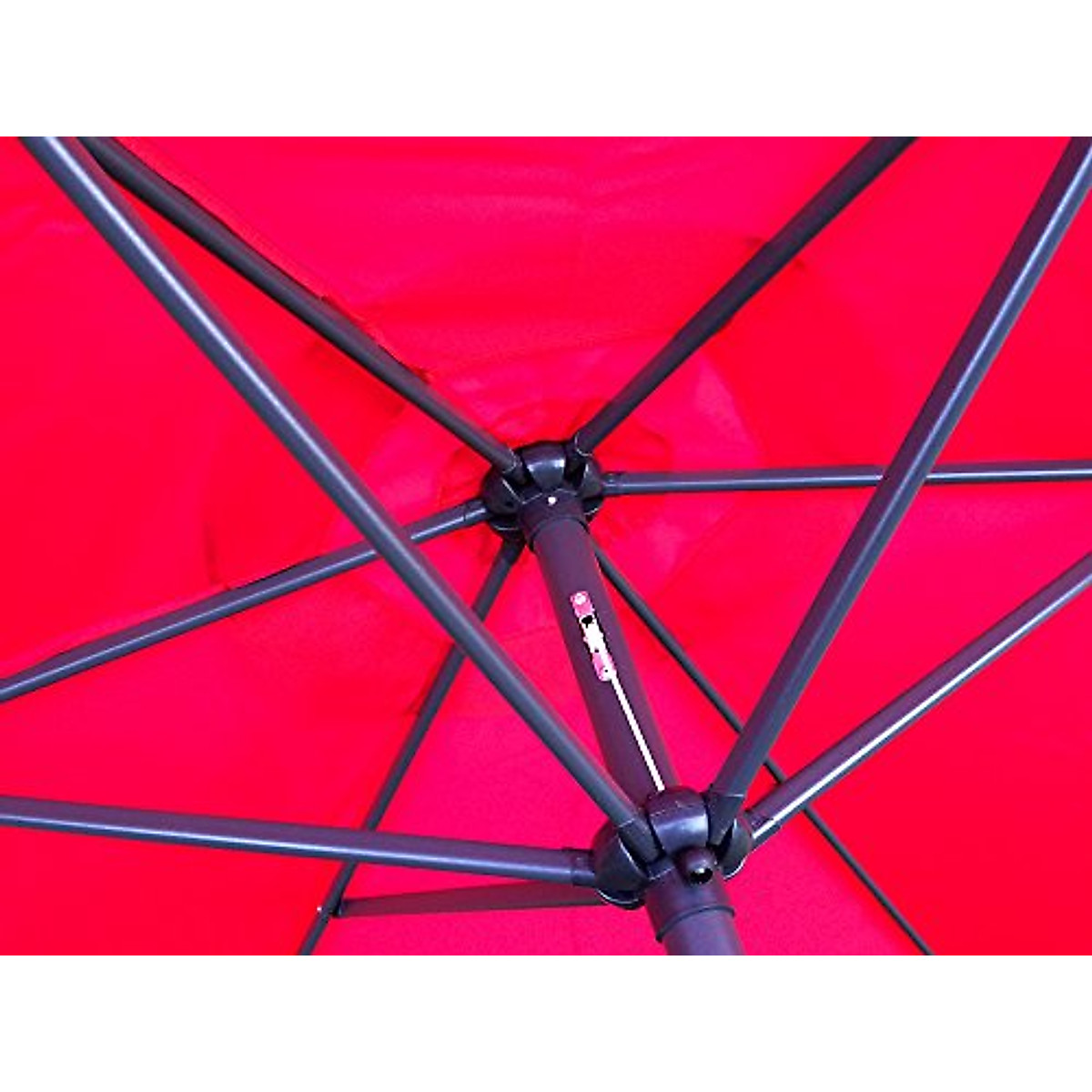 BELLRINO DECOR Replacement RED " STRONG & THICK " Umbrella Canopy for 9ft 6 Ribs Bright Red (Canopy Only)